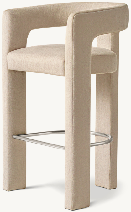 Inès Open Fabric Bar & Counter Stool