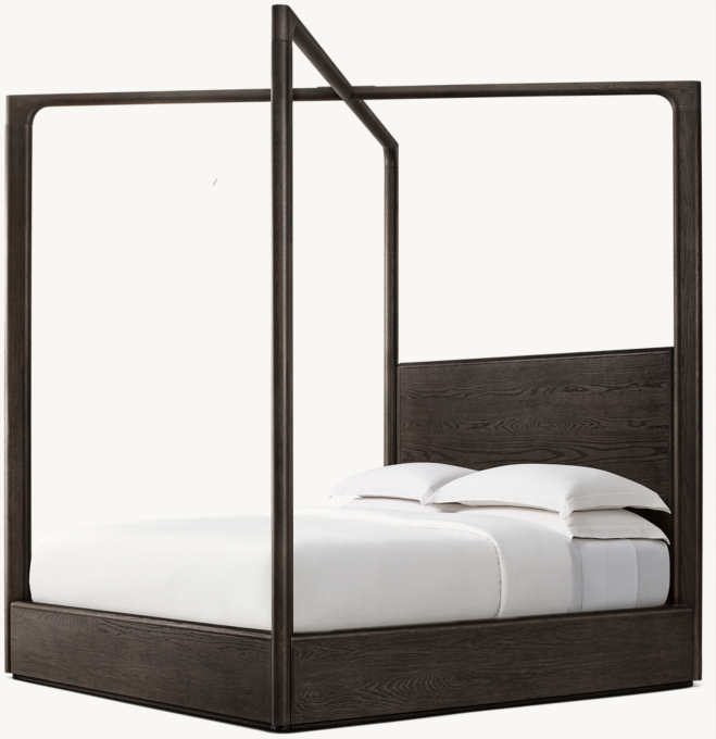 Breton Fabric Canopy Bed RH