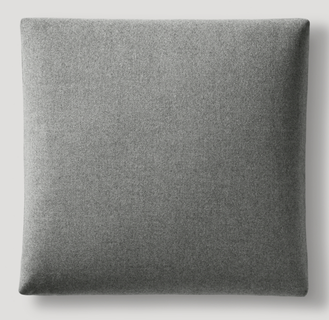 Holland & Sherry Wool Twill Tucked Corner Pillow Cover - Square