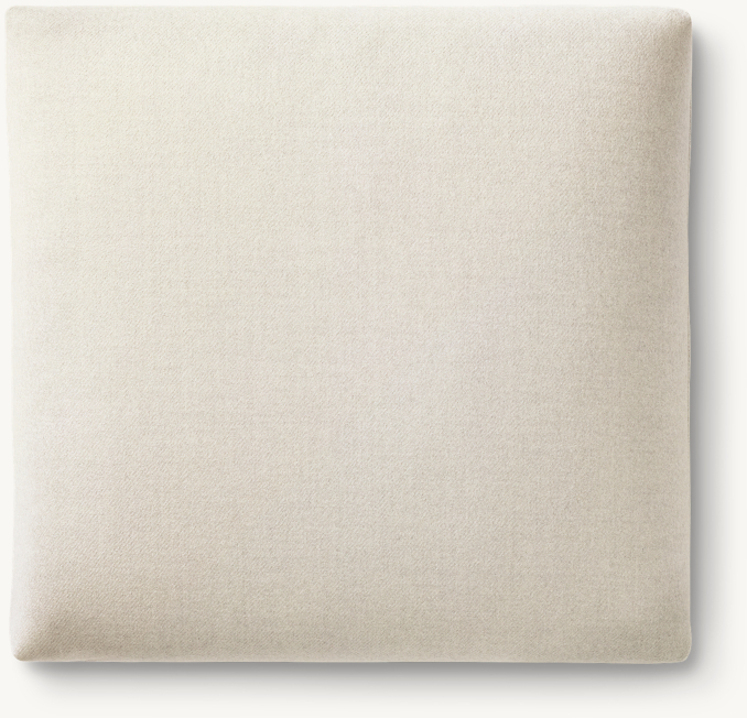 Holland & Sherry Wool Twill Tucked Corner Pillow Cover - Square | RH
