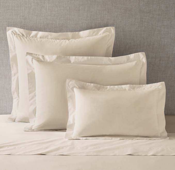 Italian Ultra-Soft 464-Thread-Count Percale Flange Sham