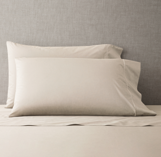 Italian Classic Percale Pillowcases (Set of 2)