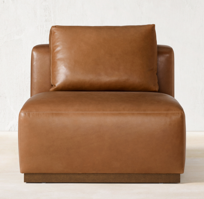 Vittorio Modular Leather Armless Chair