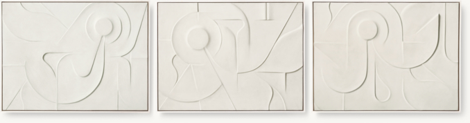 Abstract Bas-Relief Plaster Wall Sculpture IV Collection