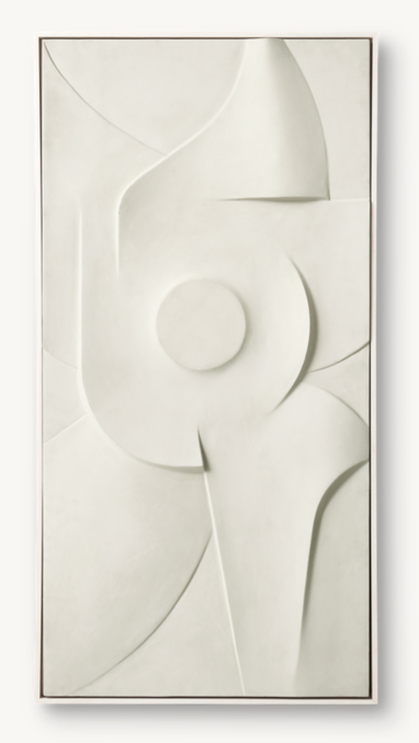 Abstract Bas-Relief Plaster Wall Sculpture II-C