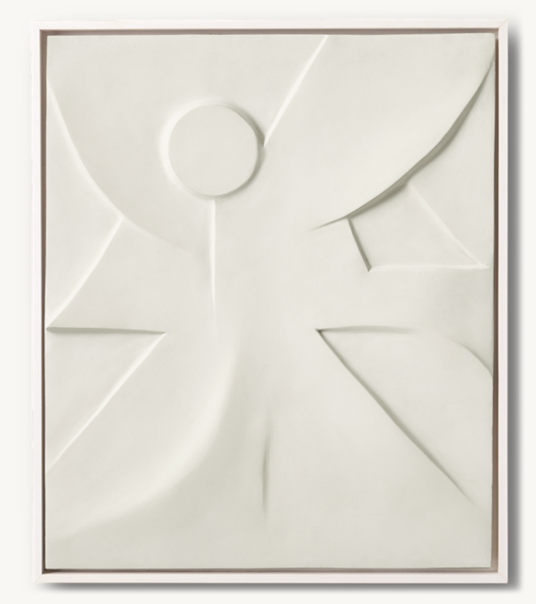 Abstract Bas-Relief Plaster Wall Sculpture III-C