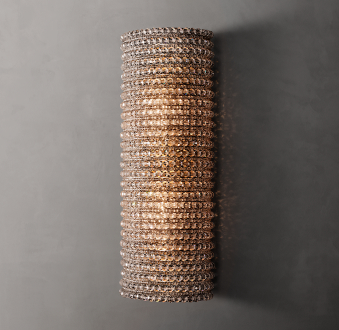 Crystal Halo Smoke LED Sconce