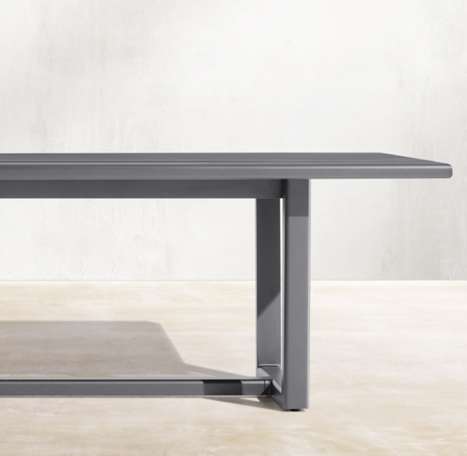 Belize Aluminum Rectangular Dining Table