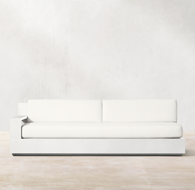 Marbella Aluminum Three-Seat Left-Arm Sofa