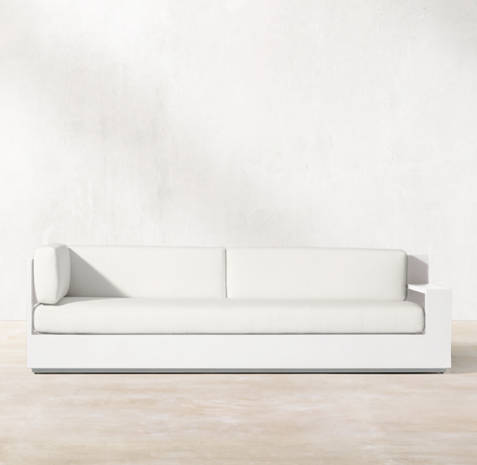 Marbella Aluminum Three-Seat Right-Arm Return Sofa