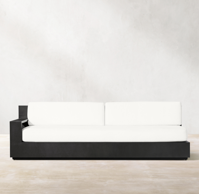 Marbella Aluminum Three-Seat Left-Arm Sofa Cushions