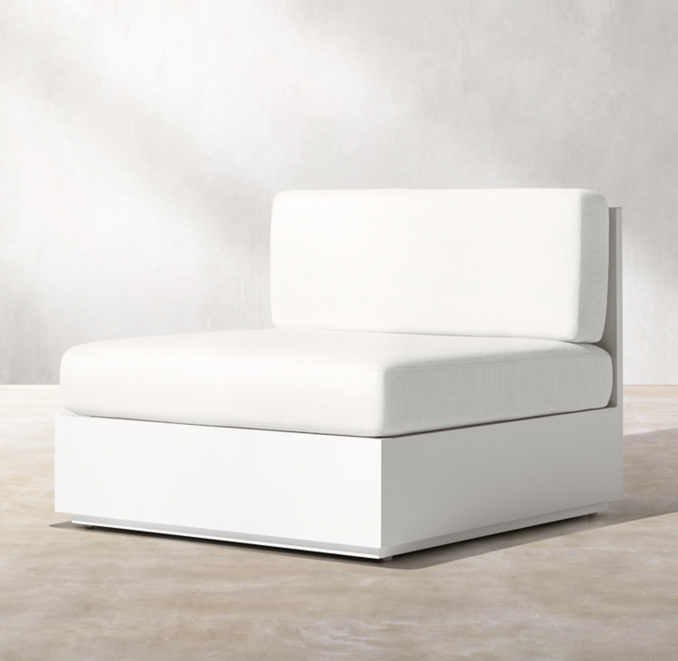 Marbella Aluminum Modular Armless Chair