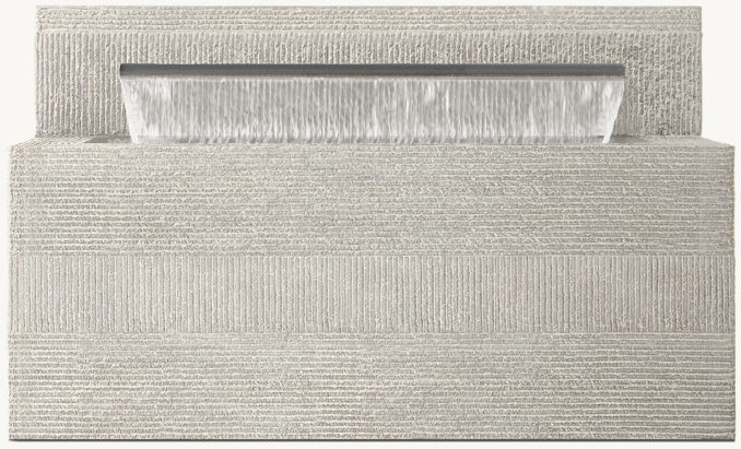 Vetro Wall Fountain 46" Trough | RH