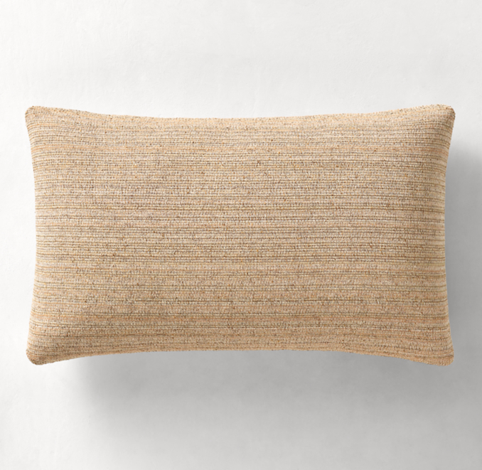 Naya Marled Solid Outdoor Pillow Cover - Lumbar