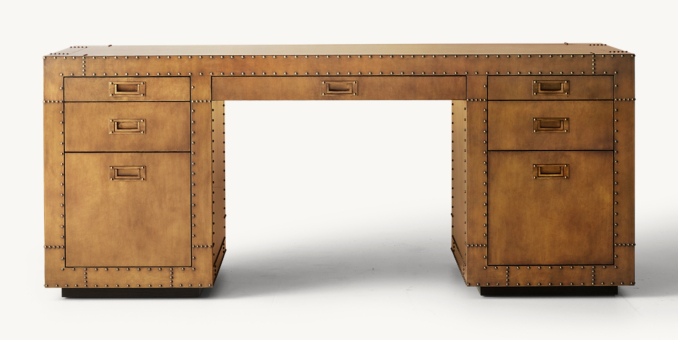 Orsay Brass Clad Storage Desk | RH