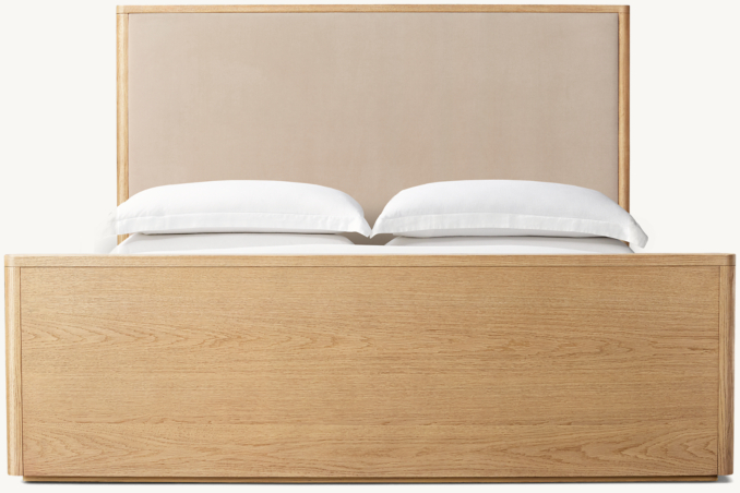 Breton Fabric Panel Platform Bed with Footboard