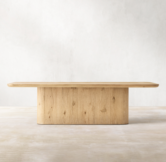 Oslo Pedestal Rectangular Dining Table