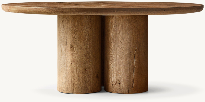 Oslo Cylinder Round Dining Table | RH