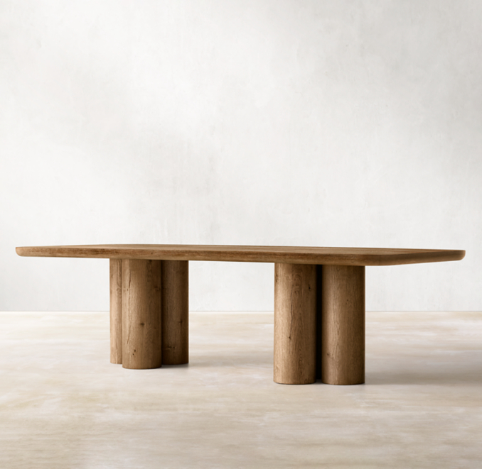 Oslo Cylinder Rectangular Dining Table