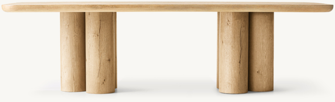 Oslo Cylinder Rectangular Dining Table | RH