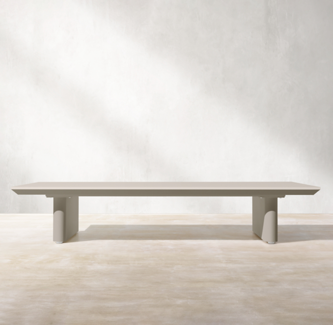 Balmain Aluminum Rectangular Coffee Table