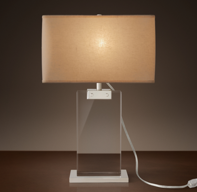 Rectangular Column Crystal Accent Lamp