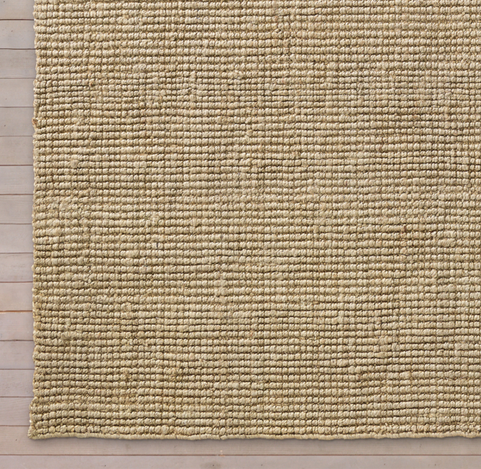 Bouclé Jute Rug Swatch - Linen