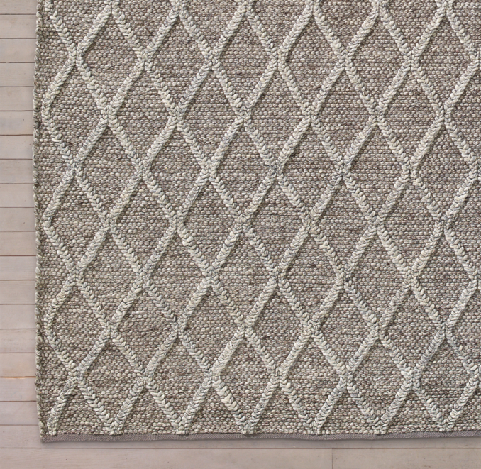 Braided Diamante Flatweave Rug Swatch | RH