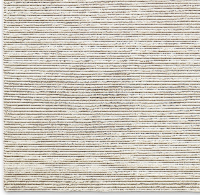 Ribbed Distressed Wool Rug Swatch - Cream