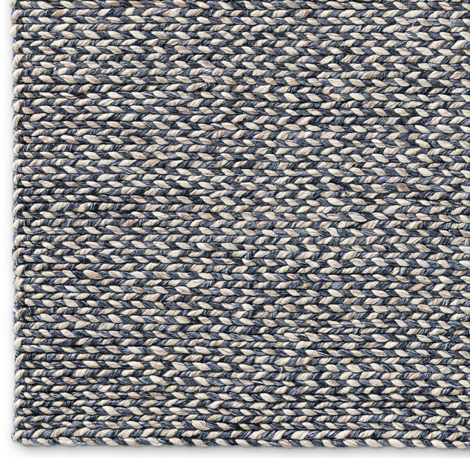 Chunky Braided Twist Rug Swatch - Charcoal