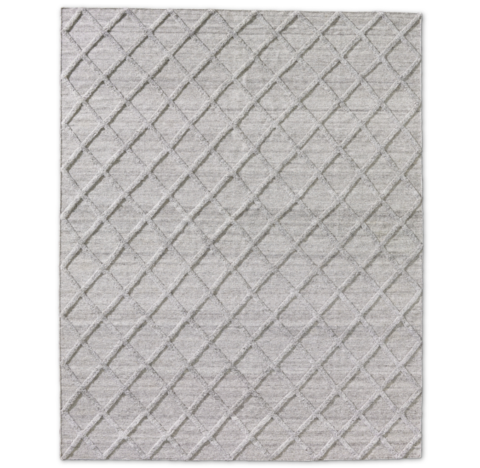 Diamante Flatweave Linen Rug - Grey Marled