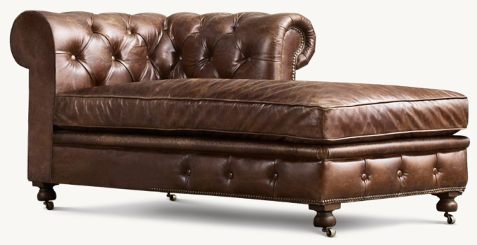 Kensington Leather Right Arm Chaise