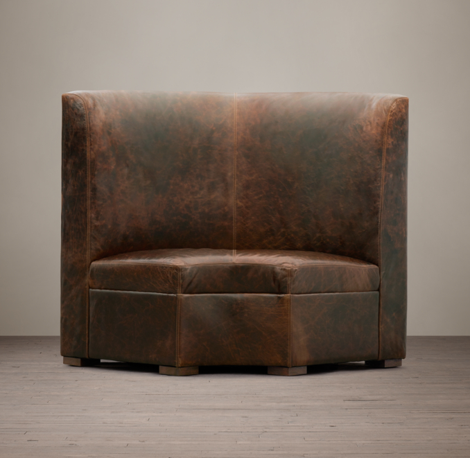Maxwell Leather Corner Banquette