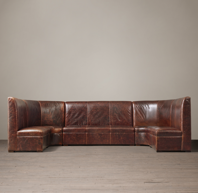 Maxwell Leather Customizable Banquette