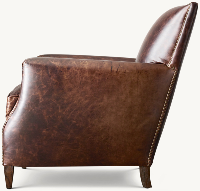Restoration hardware leather club chair store