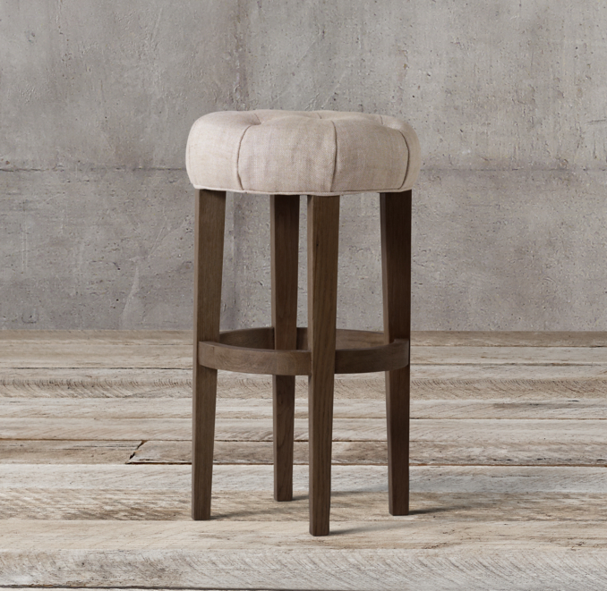 Bennett Backless Fabric Bar & Counter Stool