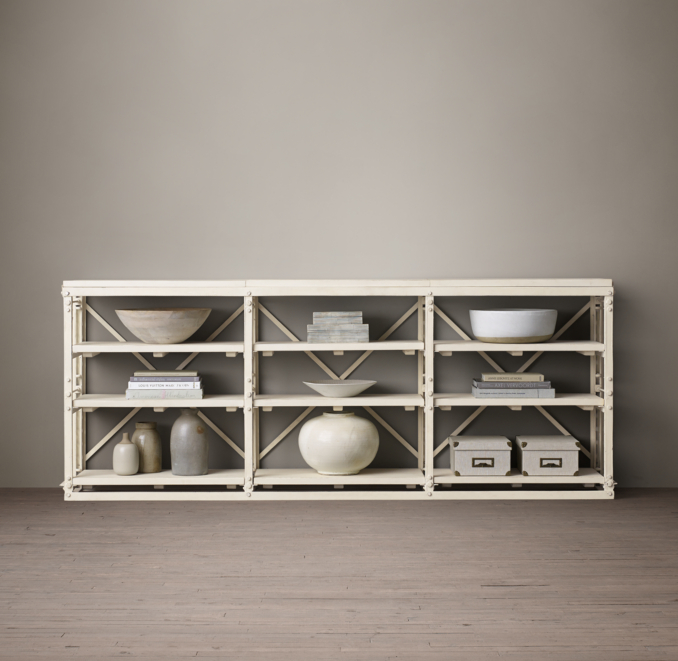 French Library 90" Console Table