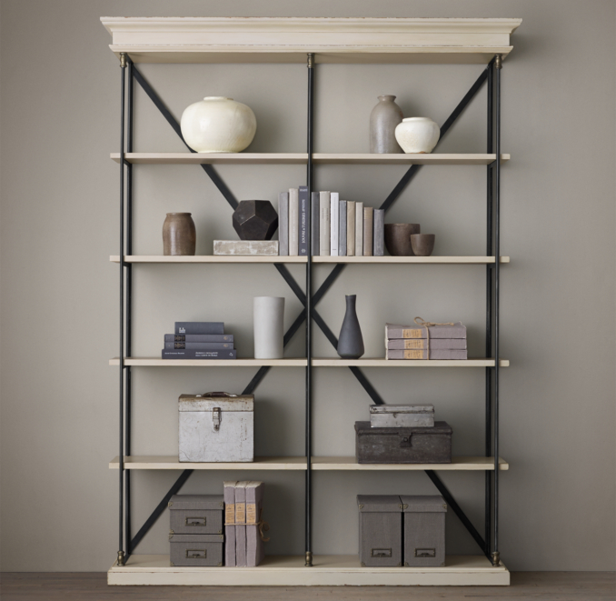 Parisian Cornice Double Shelving