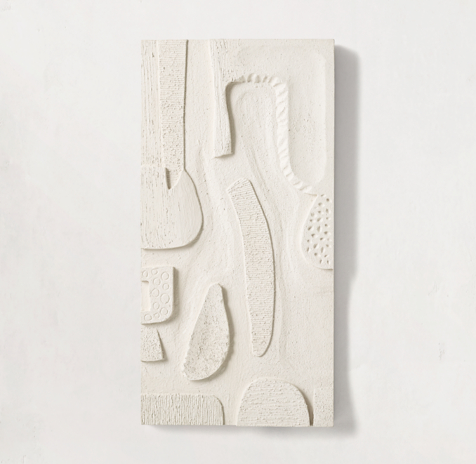 Abstract Plaster Relief Wall Panel VIII