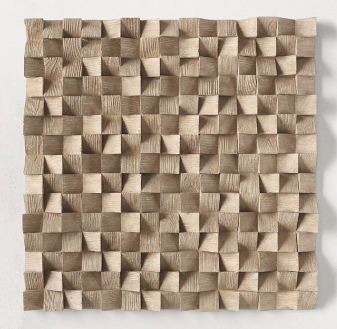 Geometric Wood Block Wall Art