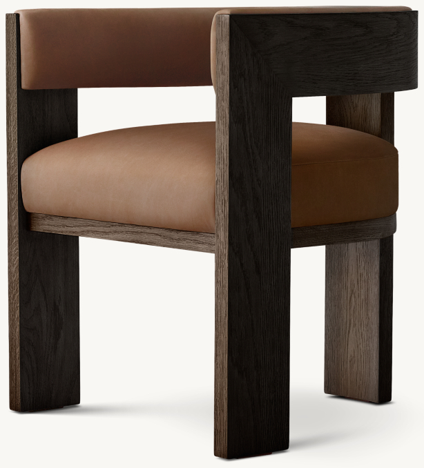 Elgin Leather Dining Armchair | RH