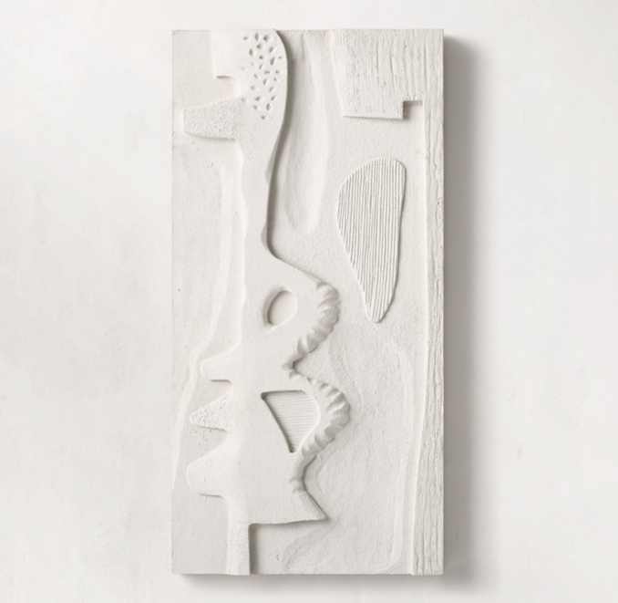 Abstract Plaster Relief Wall Panel III
