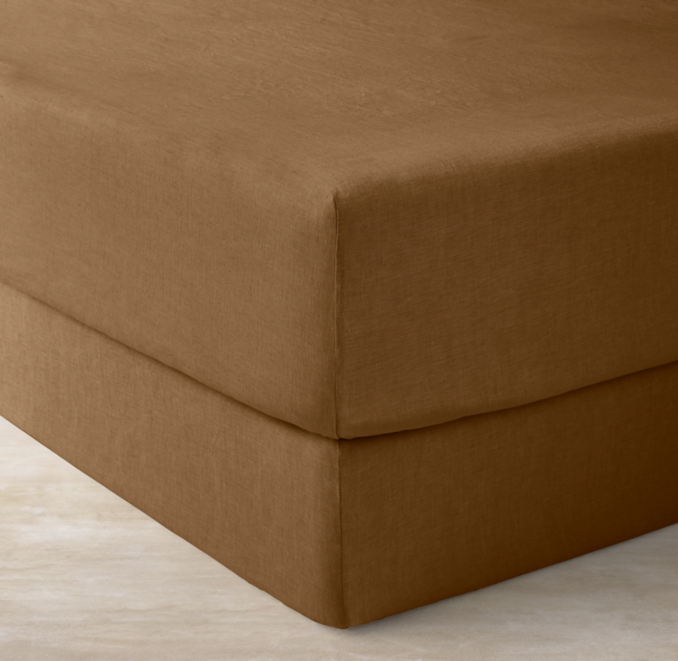 Italian Heritage Washed Linen Box-Spring Cover