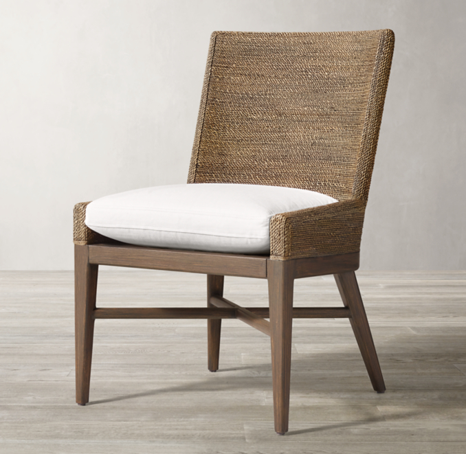 Marisol Seagrass Track Arm Dining Side Chair