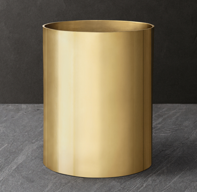 Solid Metal Wastebasket