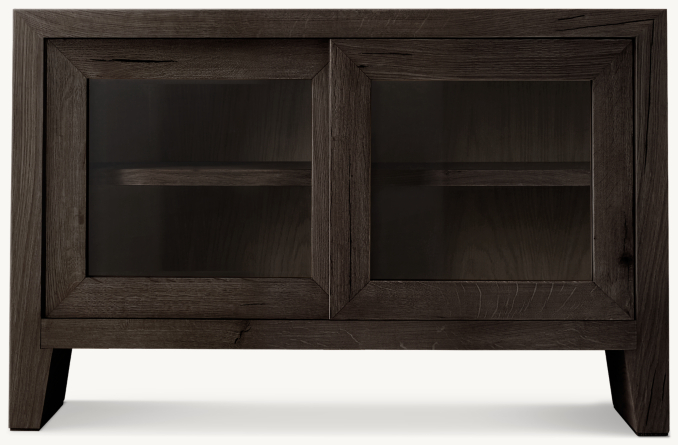 Wyeth Oak Glass DOUBLE-DOOR SIDEBOARD
