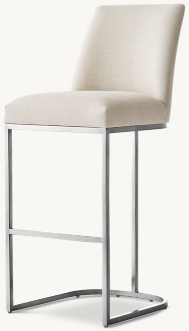 Emery Barrelback Slope Arm Dining Stool Collection | RH
