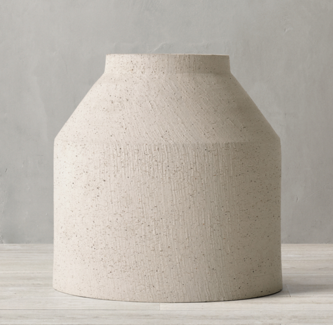 Geometric Textured Clay Vessel - Jug