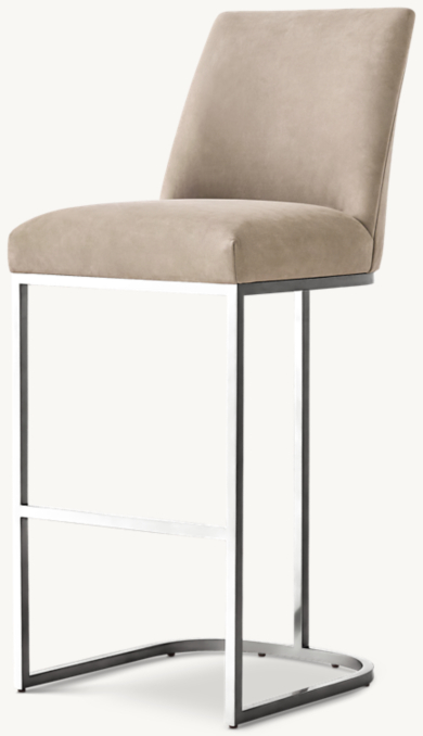 Emery Curved-Back Track Arm Dining Stool Collection | RH
