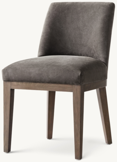 Morgan Curved-Back Track Arm Dining Chair | RH